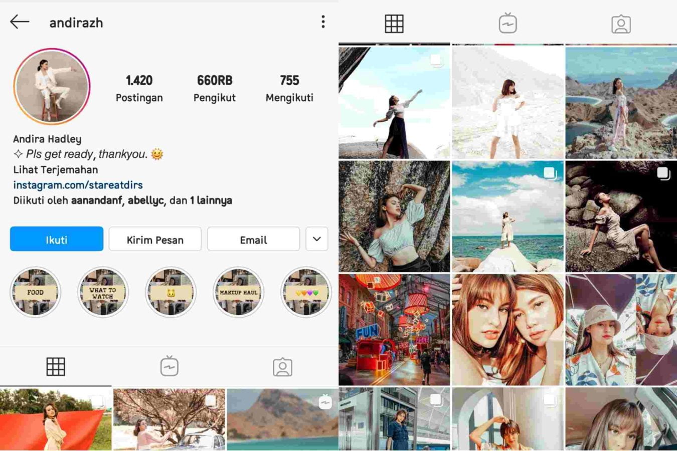 Keren Abis, 10 Selebgram Indo Ini Punya Feeds Paling Aesthetic - Dailysia
