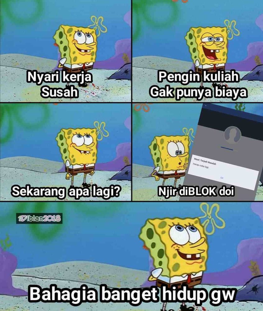 Konyol Abis! 10 Meme Spongebob Lucu Ini Bisa Bikin Kamu Ketawa Geli