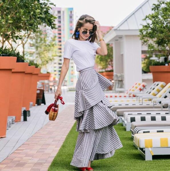 Tampil Imut dengan 10 Ide Padu Padan Rok Ruffle yang Kekinian Abis