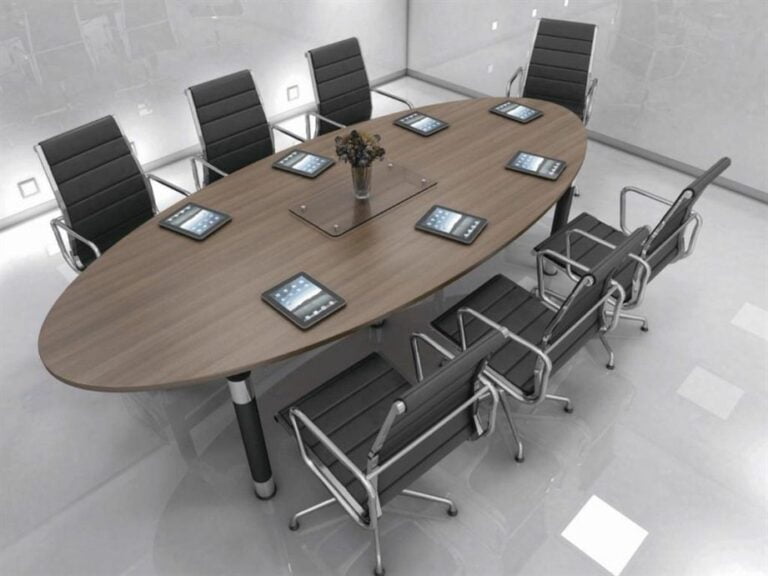 10 Inspirasi Meja Rapat, Bentuk Persegi hingga Oval - Dailysia