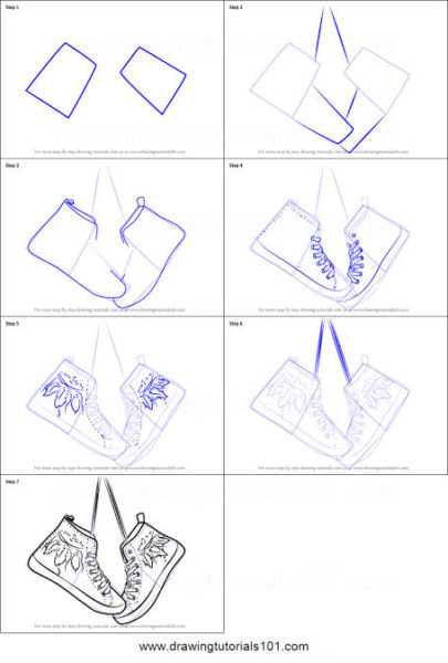 10 Cara Gampang Menggambar Sepatu, Sneakers hingga Boots - Dailysia