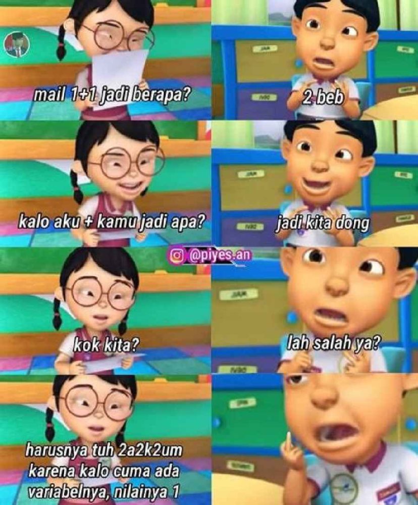 Ngakak! 10 Meme Gombal ala Upin Ipin Bikin Senyum Kecut - Dailysia