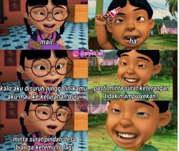 Ngakak! 10 Meme Gombal ala Upin Ipin Bikin Senyum Kecut - Dailysia