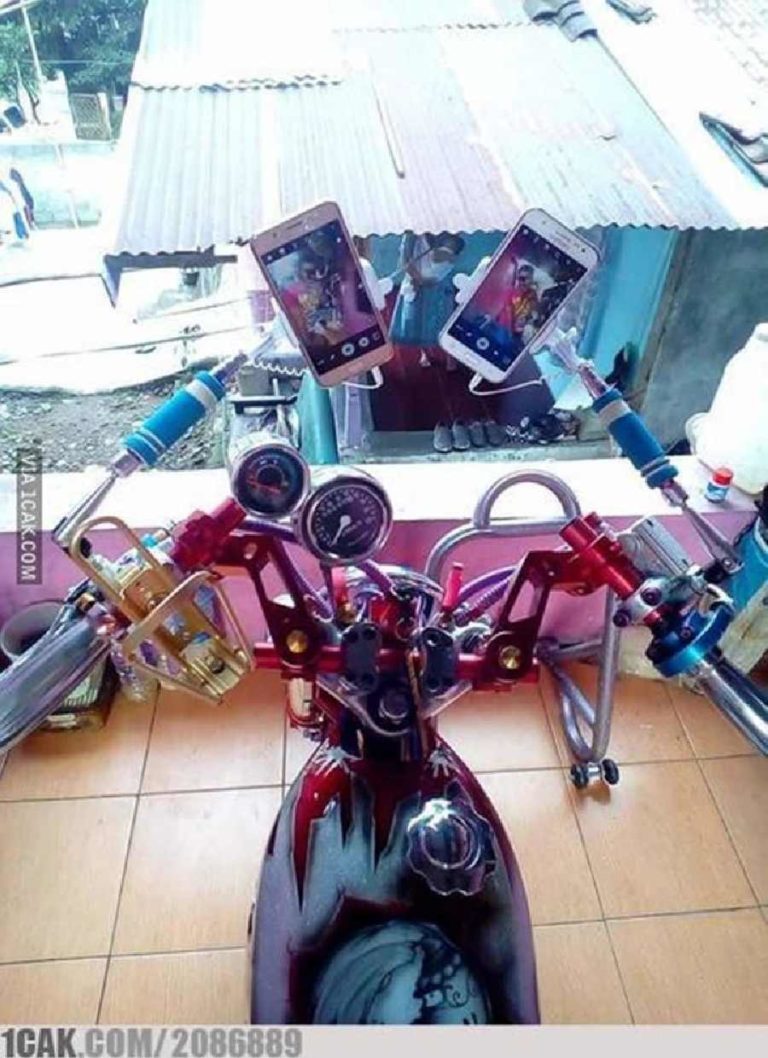 10 Potret Spion Motor Paling Unik, Ada yang dari Cermin Rias - Dailysia