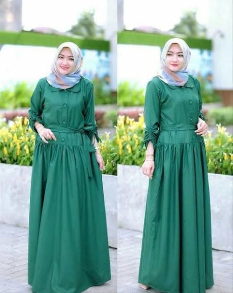 Elegan, 10 Warna Jilbab untuk Baju Hijau Botol - Dailysia
