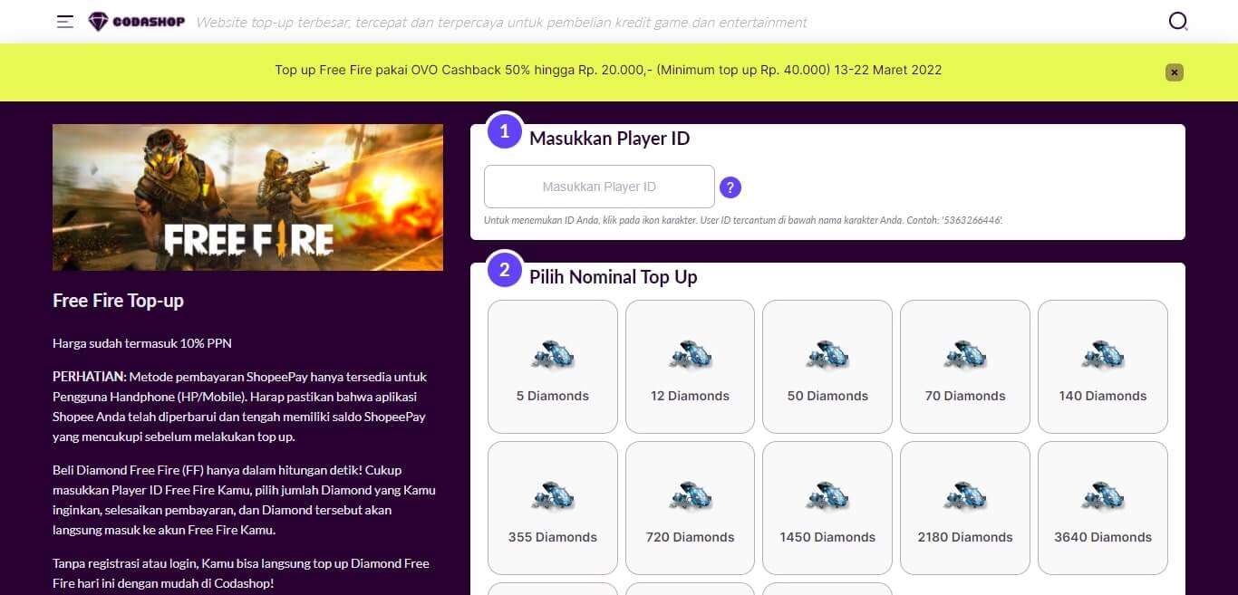 14 Tempat Top Up FF Termurah, Borong Skin Sekarang Juga - Dailysia
