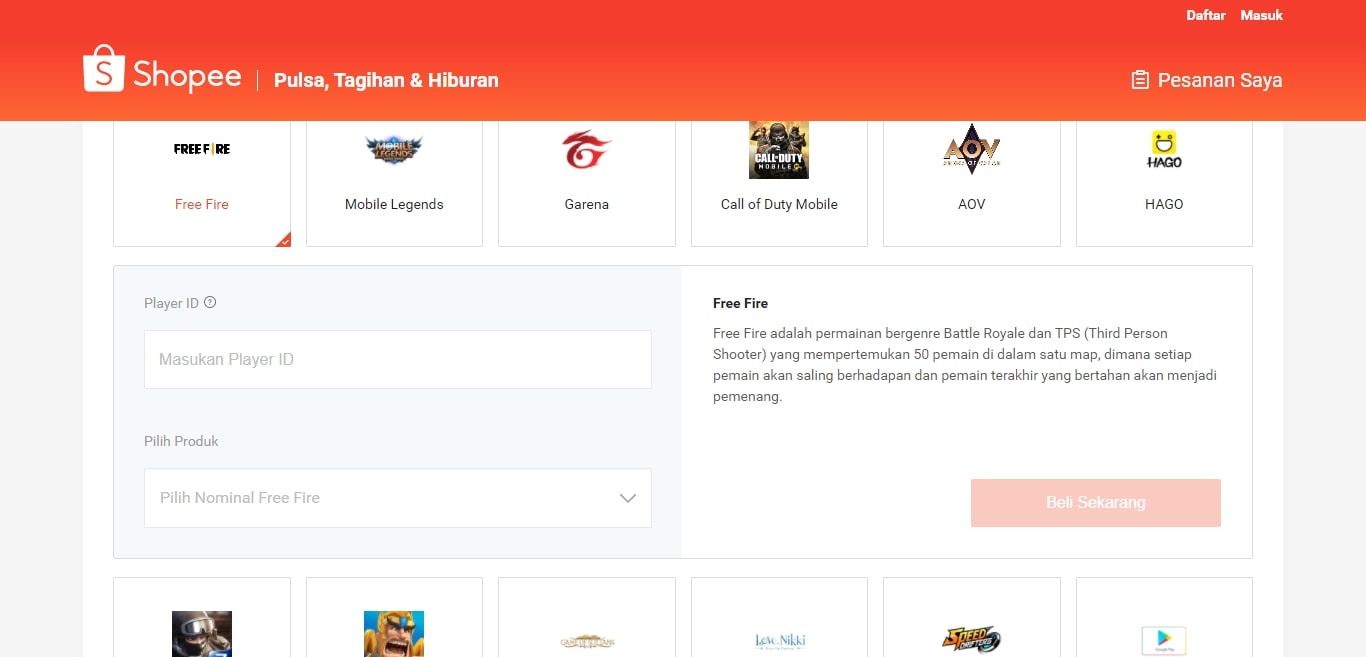 14 Tempat Top Up FF Termurah, Borong Skin Sekarang Juga - Dailysia