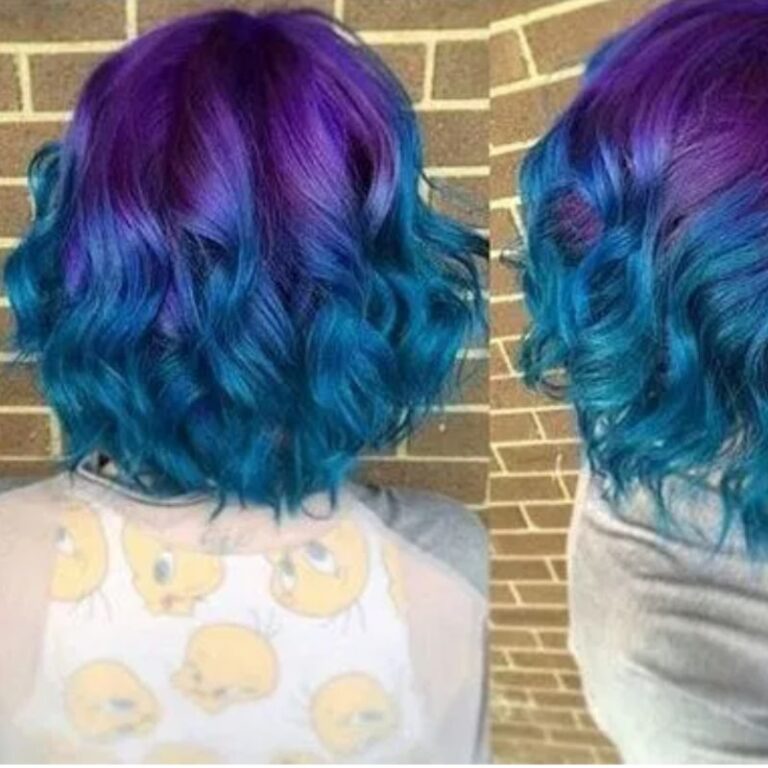 15 Model Ombre Rambut Pendek Sebahu Warna Biru - Dailysia
